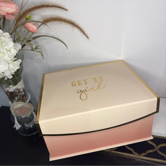 Accents | Get It Girl Keepsake Box With Lid Pink Rose Gold | Poshmark